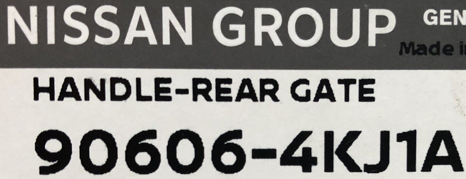 HANDLE-REAR GATE - Nissan