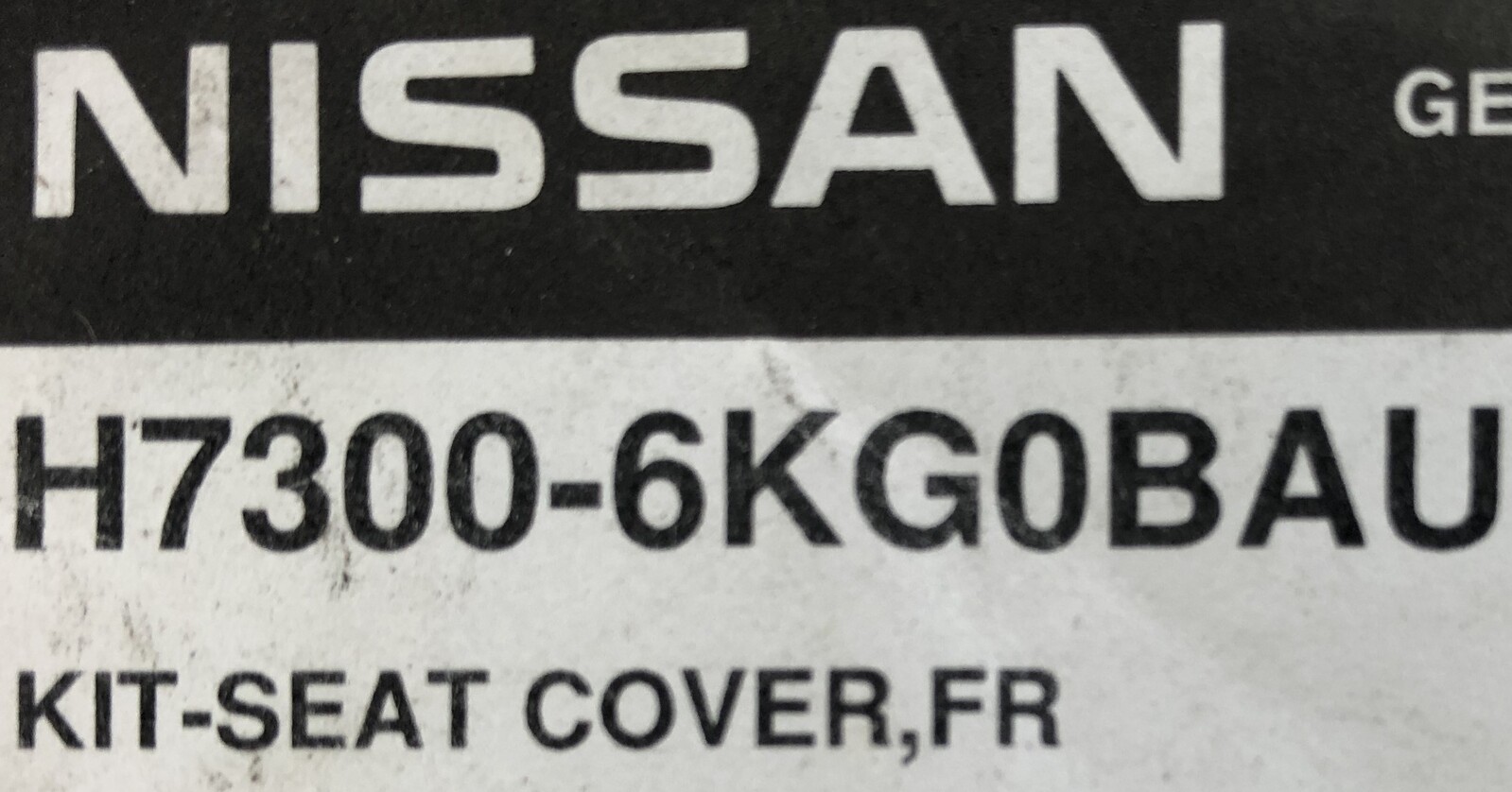 KIT-SEAT COVER,FR - Nissan