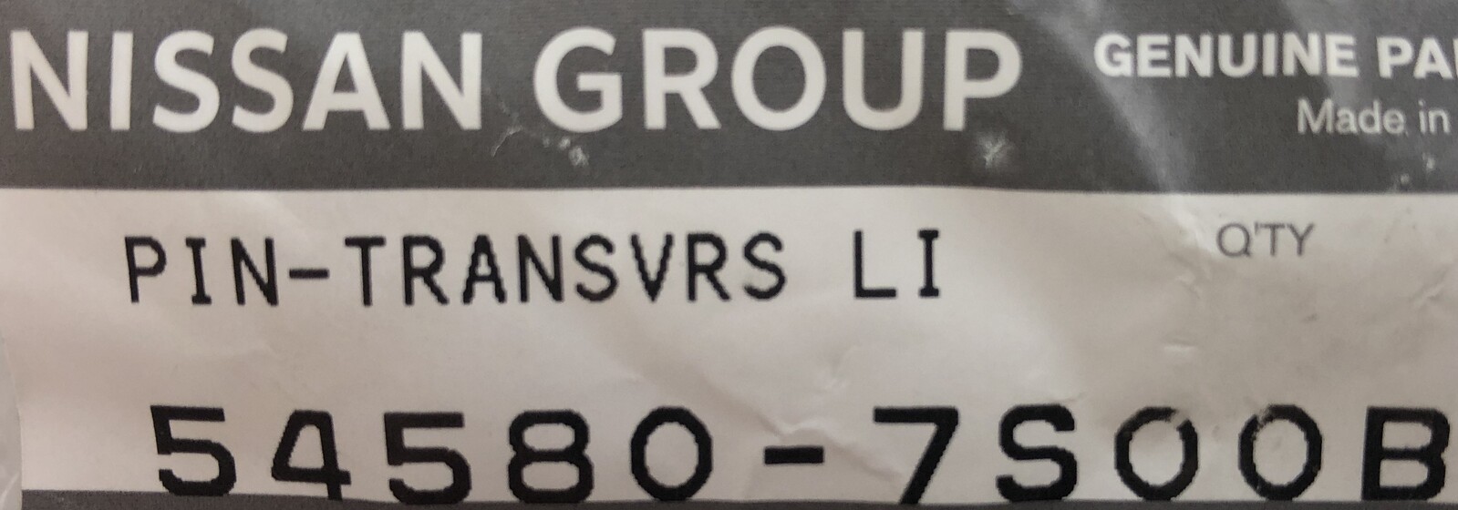 PIN-TRANSVERSE - Nissan